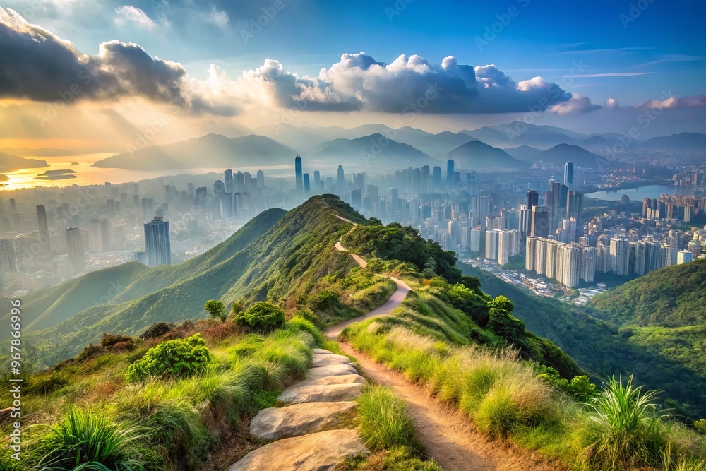 Kowloon Peak Hong Kong misty mountains hiking trails treacherous paths ...