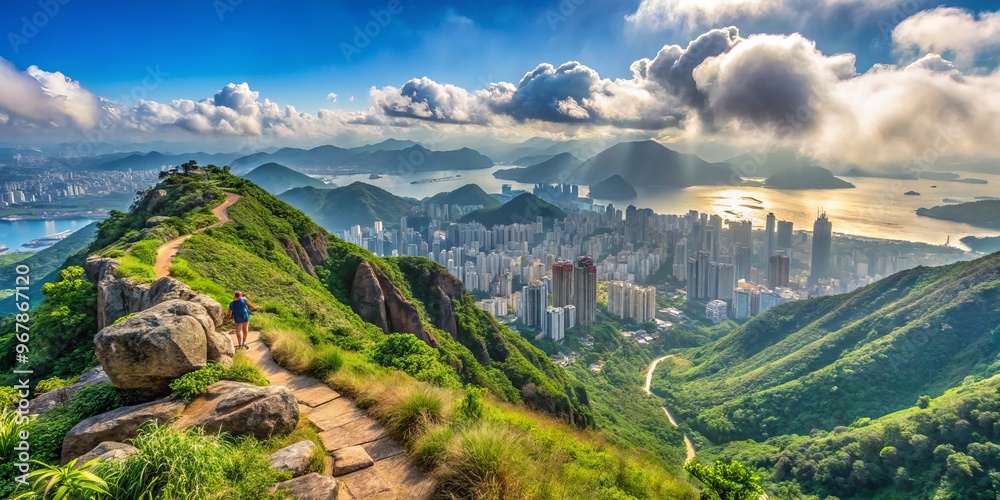 Kowloon Peak Hong Kong trekking adventure nature trails misty mountains ...