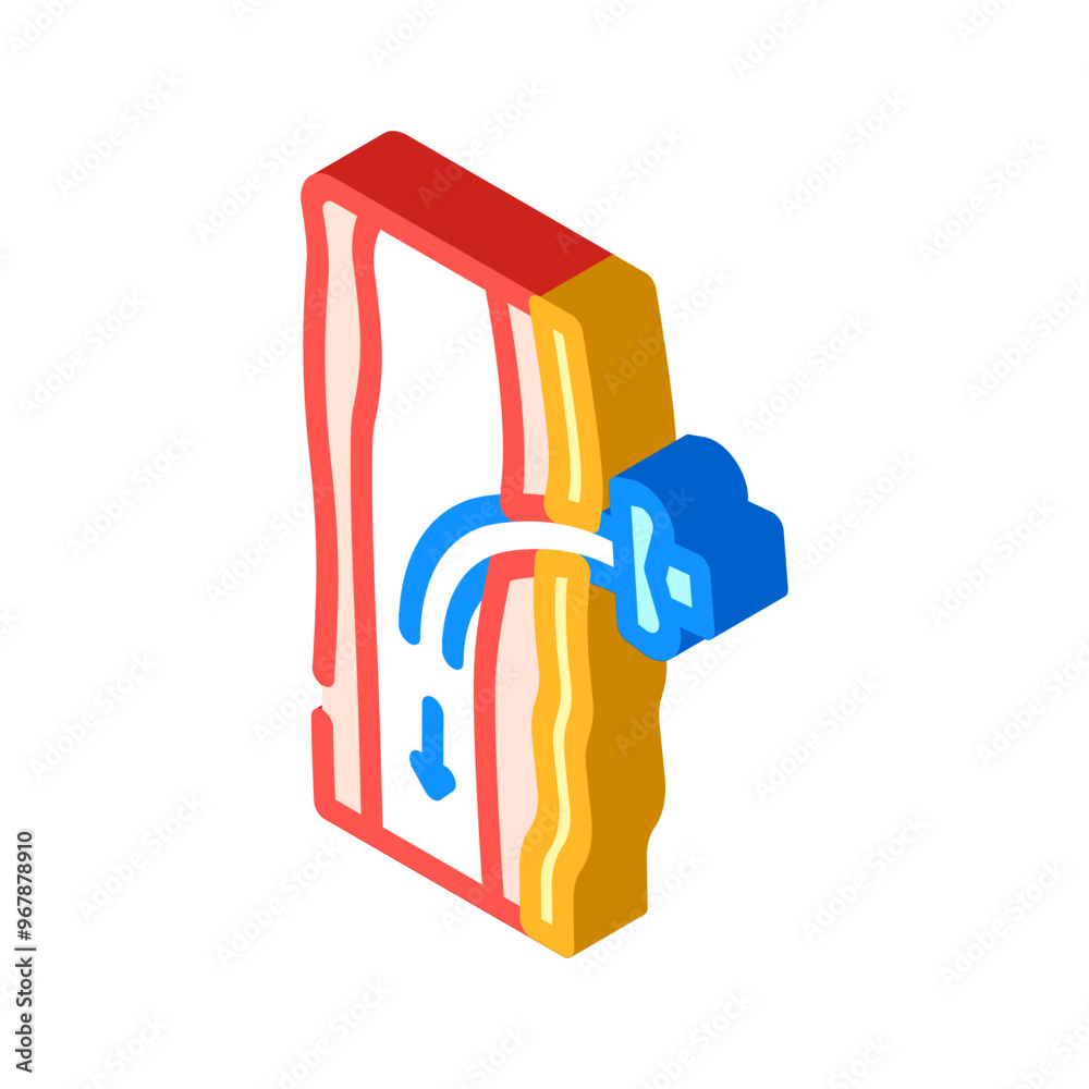 tracheostomy surgery isometric icon vector. tracheostomy surgery sign ...