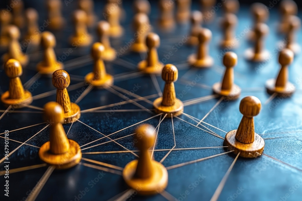 Interconnected Wooden Pegs: A conceptual representation of a network ...