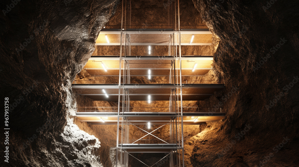 Innovative Underground Vertical Farm with Multi-Layered Hydroponic ...