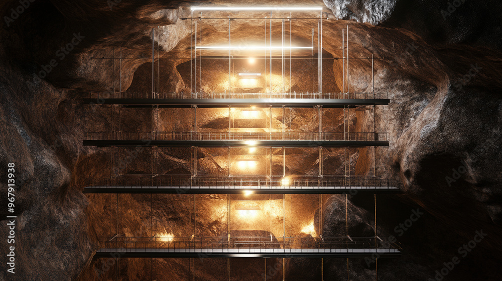 Innovative Underground Vertical Farm with Multi-Layered Hydroponic ...