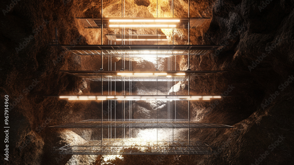 Innovative Underground Vertical Farm with Multi-Layered Hydroponic ...