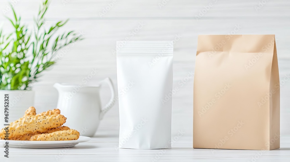 Blank snack wrapper mockup with sharp edges, high resolution, perfect ...
