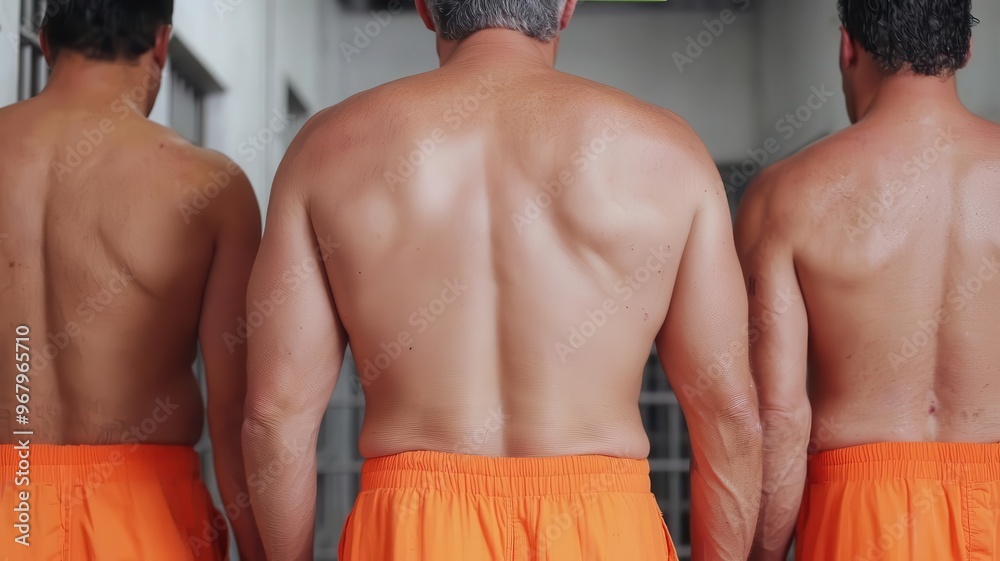 Inmates gathering in the common area under surveillance, Prison social ...