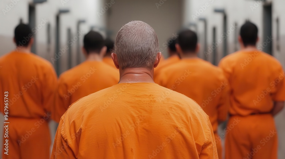 Inmates gathering in the common area under surveillance, Prison social ...