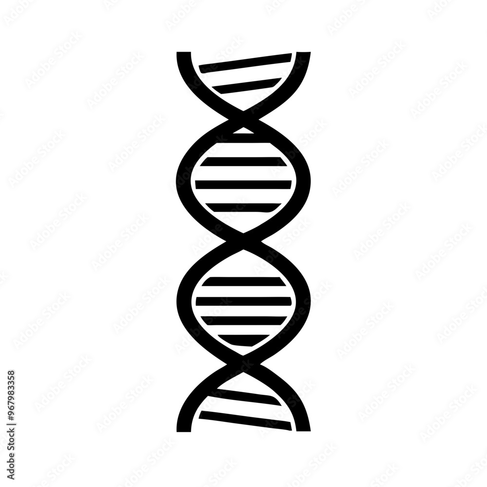 DNA and RNA Silhouette Icon, SVG, PNG Clipart on Transparent Background ...