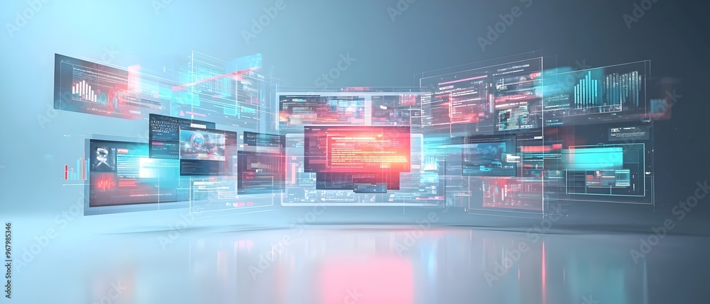 Ilustracja Stock: Futuristic 3D rendering showcasing an innovative and ...