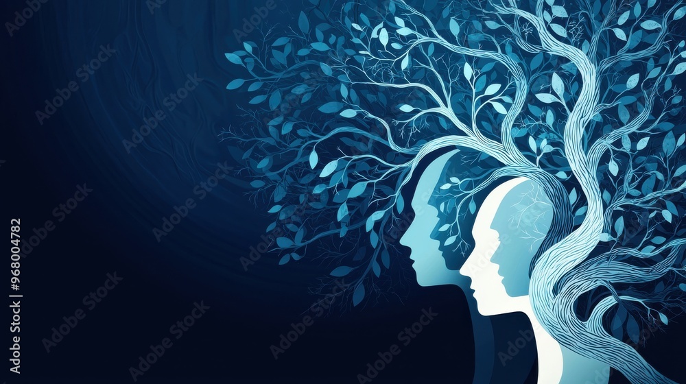 Growing Roots of Connection: Tree roots that spread across a network of ...