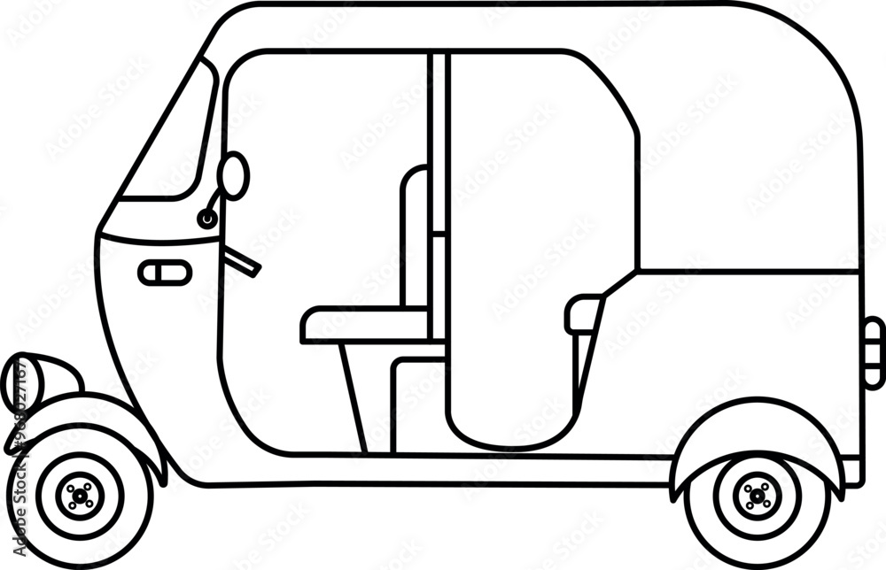 Auto rickshaw icon. Transport signs and symbols. Stock Vector | Adobe Stock