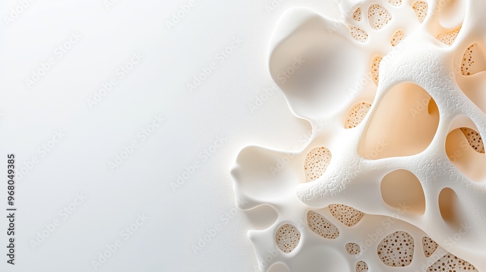 Cross-section of human bone showing porous structure, detailed anatomy ...