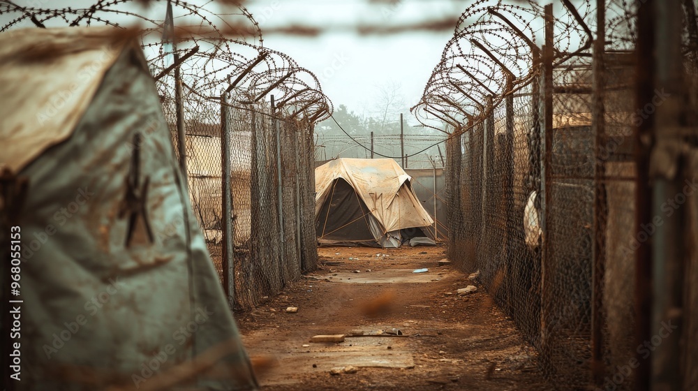 Refugee Camp: A Glimpse into a Life of Displacement Stock Photo | Adobe ...