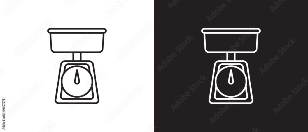 Weighing icon in line style. Weight scale icon. Healthy scale food ...