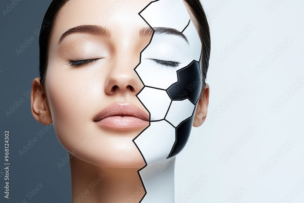 Hyperpigmentation Care Transformation visualized in an abstract design ...
