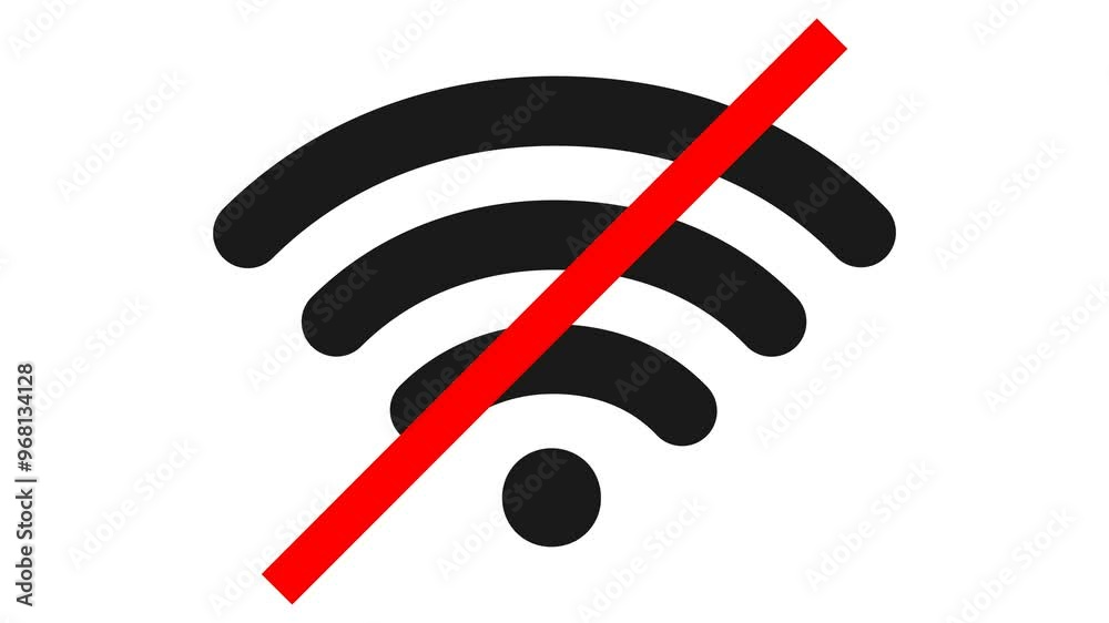 No Internet Connection NO Wifi Connection Not Available Animated Icon ...