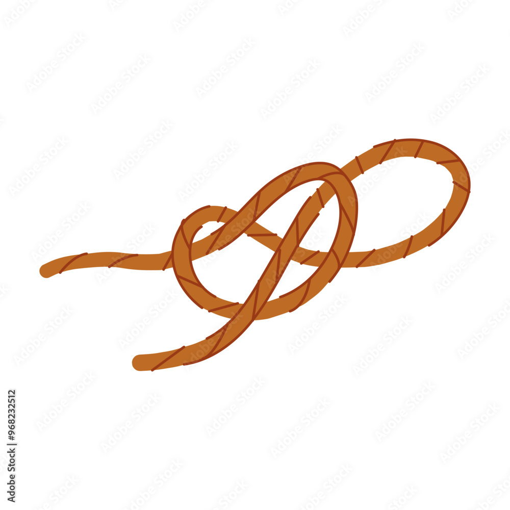 Vetor de loop rope knot cartoon. hitch bend, splice binding, secure ...