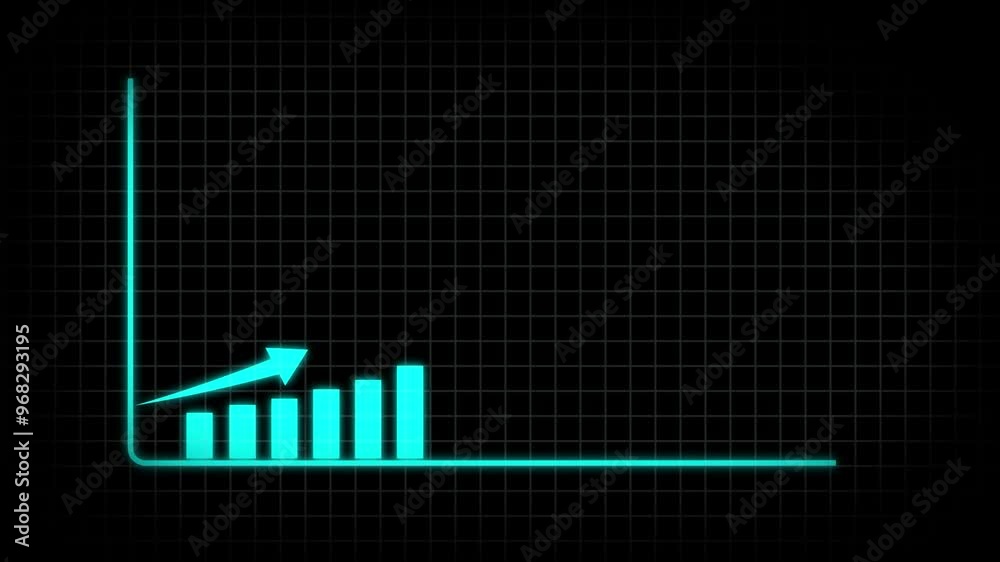 Business growth infographic animation, business graph, analytical data ...
