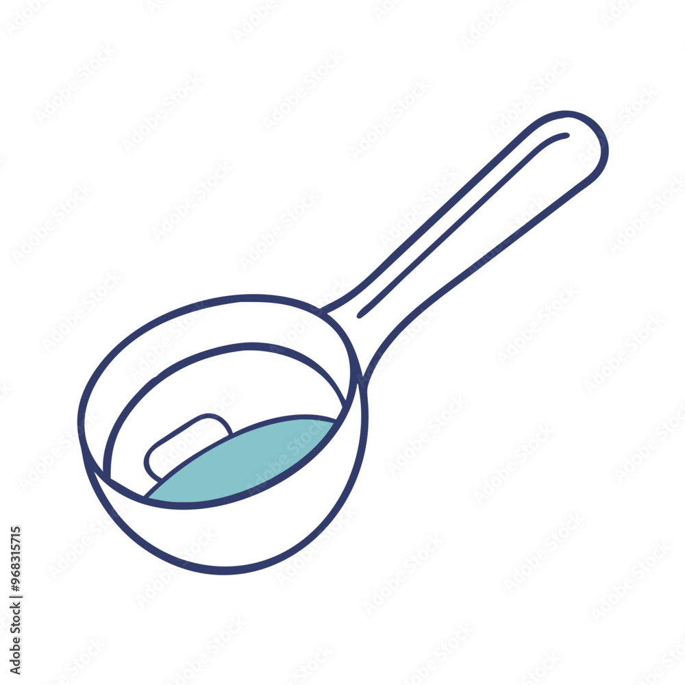 Spoon with medicine icon, minimalistic medical dosage symbol on ...