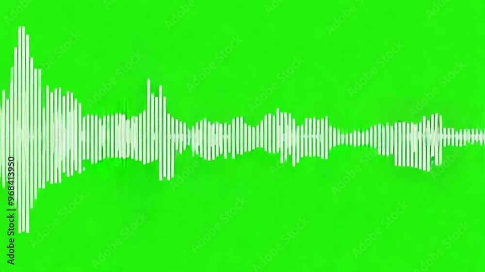 Green Screen Audio Waveform: A minimalist audio waveform visualization ...