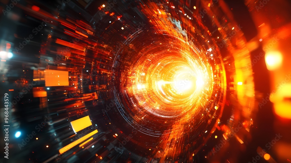 5. A high-speed particle collision in a particle accelerator Stock ...