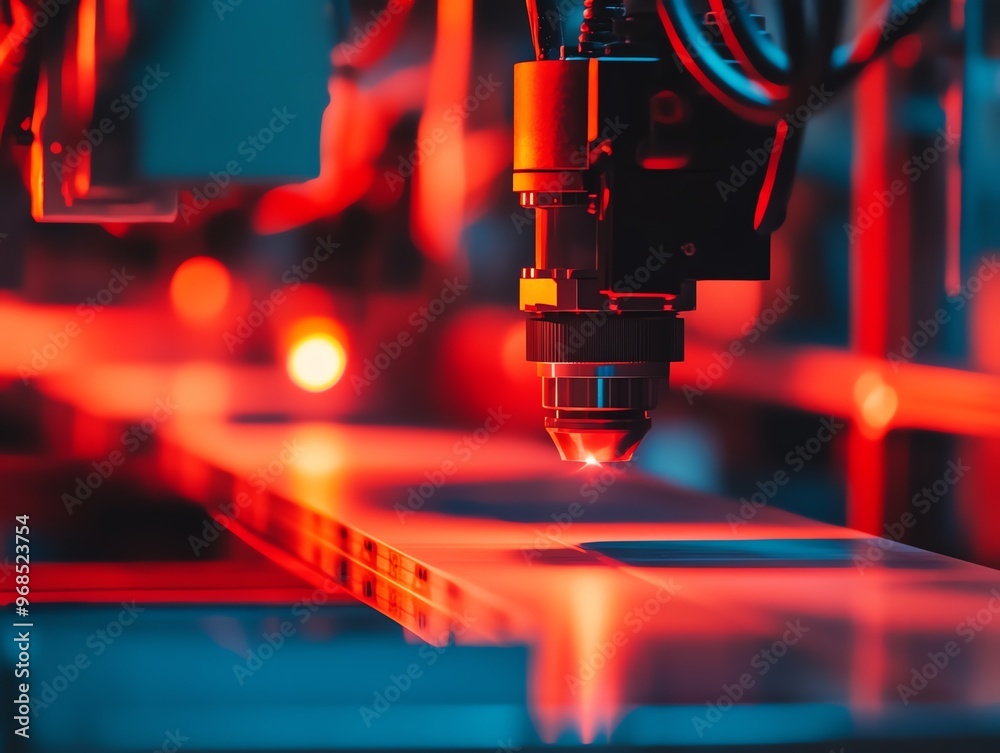 Worker using a laser scanner to check product dimensions, laser ...