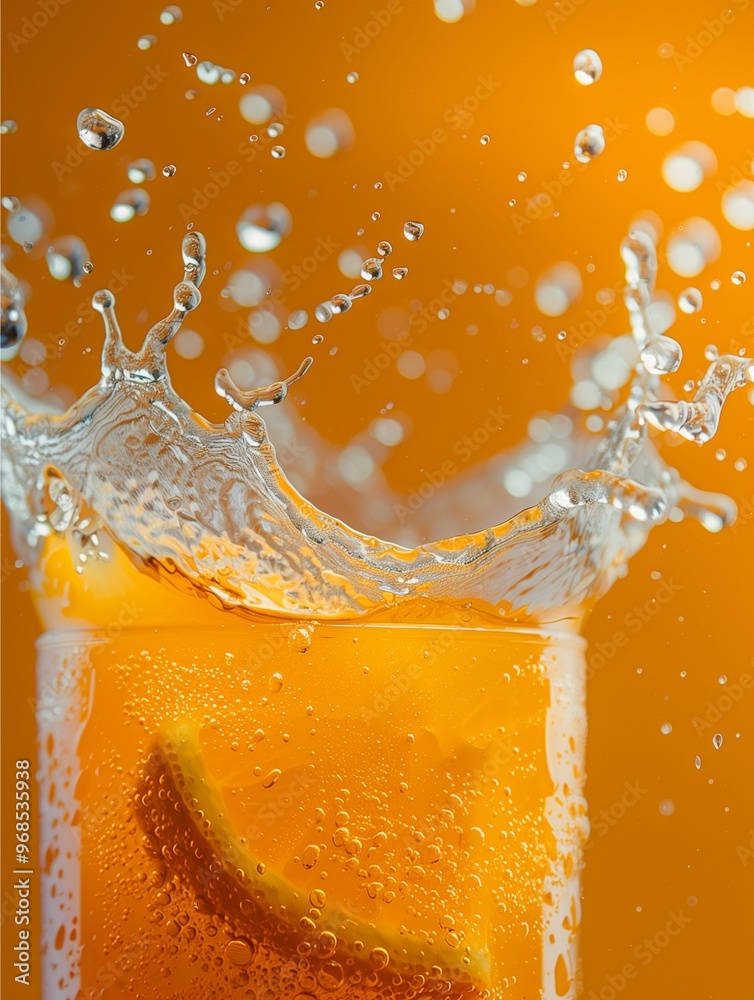 Refreshing Soda Splash in Mid-Motion Capture, Orange_soda_splash ...