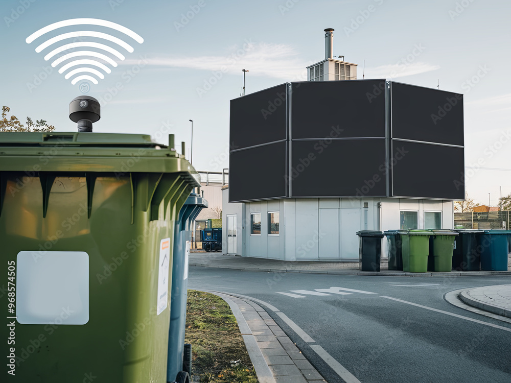 Smart waste management systems using IoT sensors Stock Photo | Adobe Stock