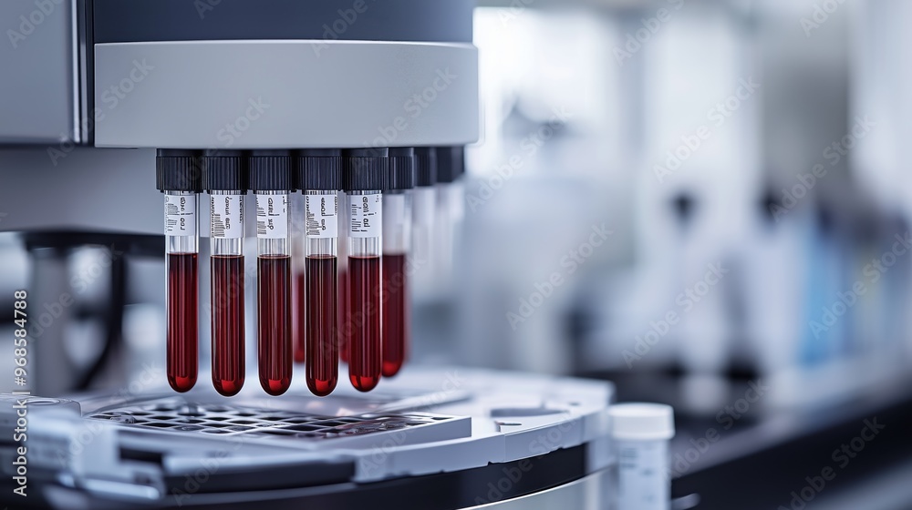 Automated Blood Sample Analysis Machine. Automated laboratory machine ...