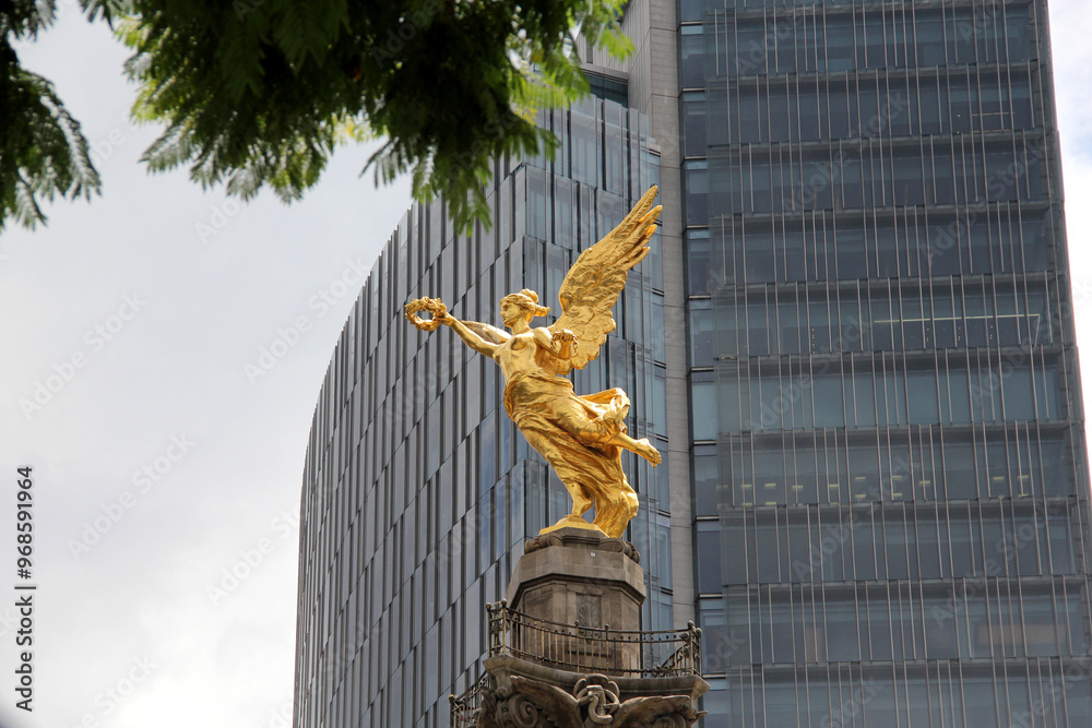 Mexico City, Mexico - Aug 23 2023: The Angel of Independence Monument ...