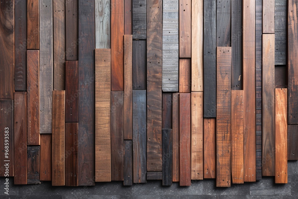 Detailed wooden texture background with alternating light and dark ...