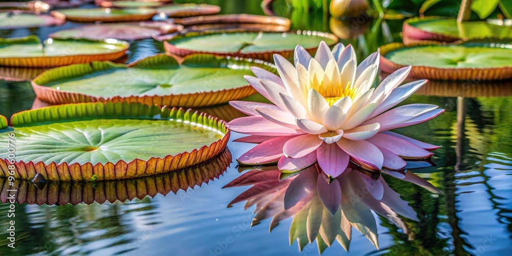 pink flowers, largest water lily, white flowers, The Victoria waterlily ...