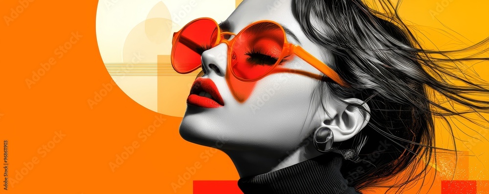 Quirky, pop art-inspired digital illustration with bold colors and ...
