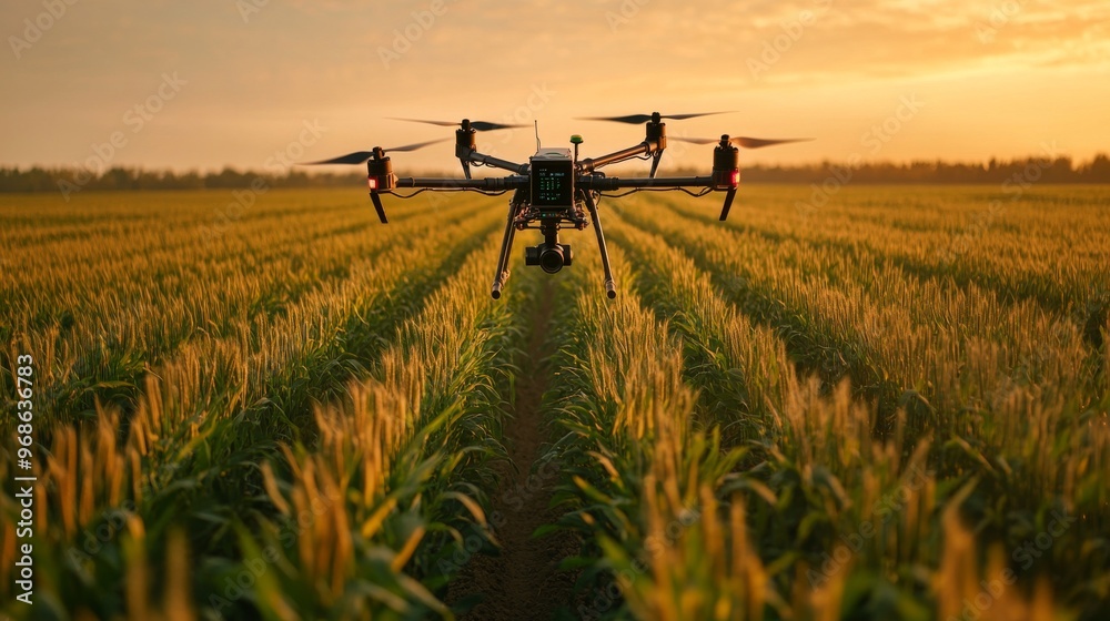 AI-controlled agricultural drones monitoring crop health from above ...