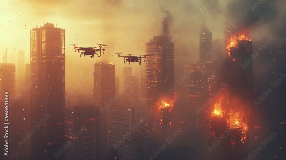 AI-controlled autonomous fire suppression systems: Drones extinguishing ...