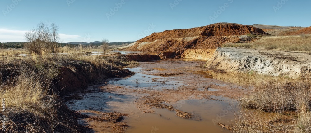 Erosion and soil degradation from acid mine drainage affecting a rural ...