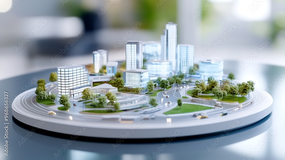 Holographic city planning agency offering virtual urban development ...