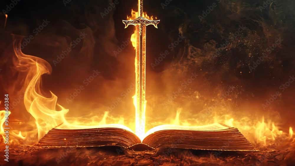 Sword of the spirit. Holy bible. For the word of God is living and ...