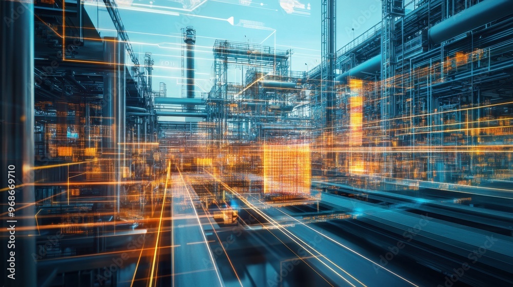 Future-ready industrial facility with smart technology integration ...