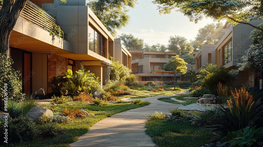 Beautiful residential building design captured in sleek and innovative ...