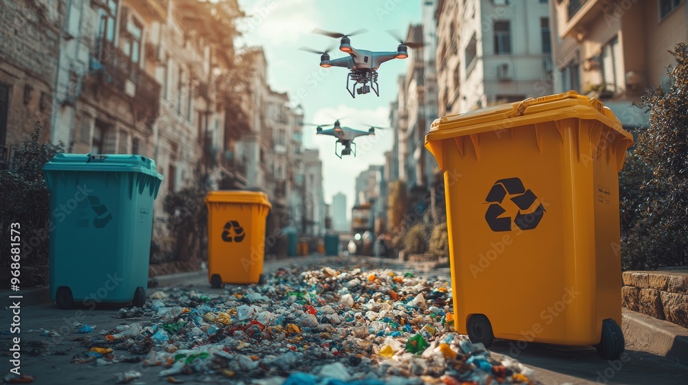 AI-operated waste management systems in an eco-friendly city: Drones ...