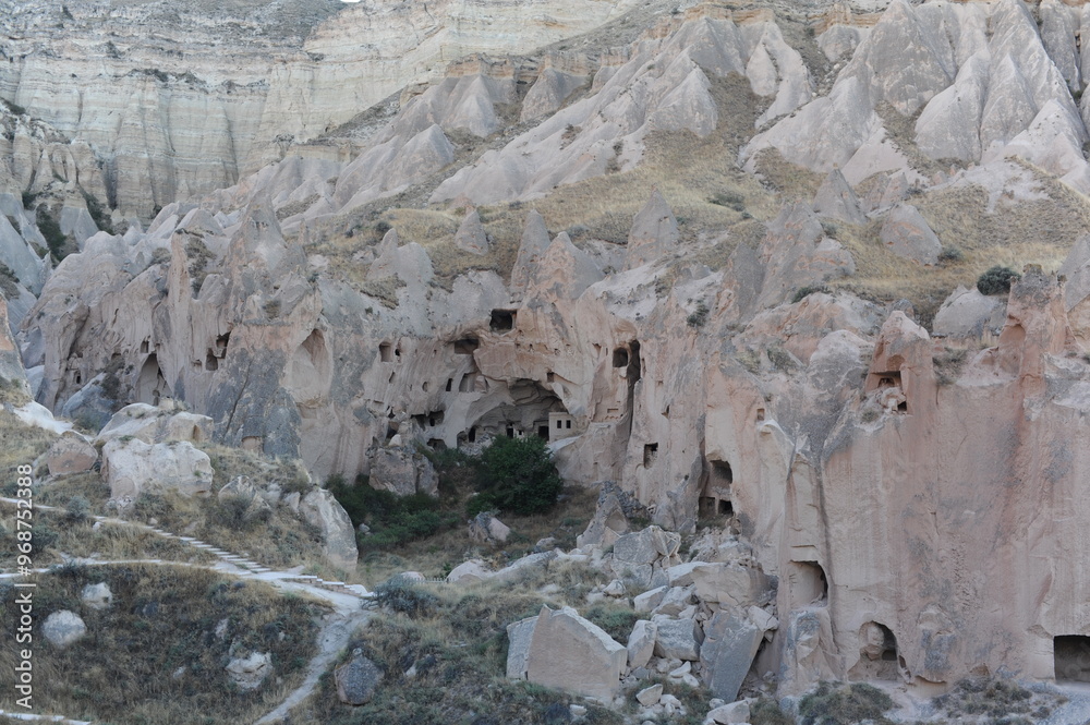 Caves in limestone (sandstone) mountains with rock-cut churches ...