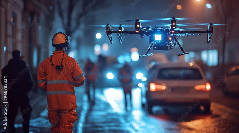 Foto de AI-powered medical triage drones responding to emergencies in ...