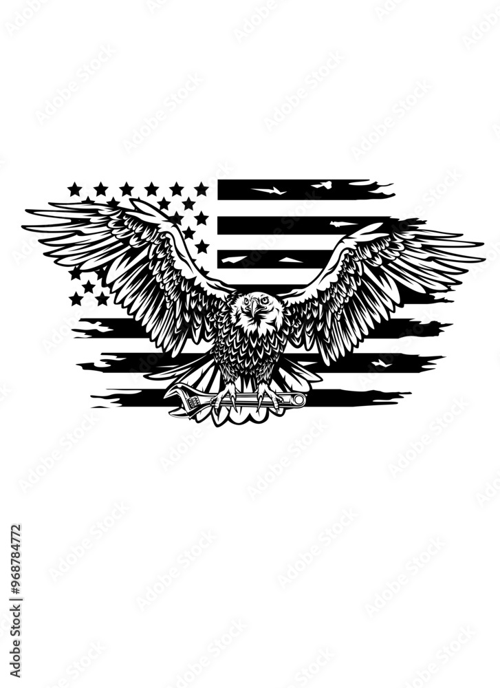 US Eagle w/Wrench | US Eagle | Flying Eagle | Wild Animal | Bald Eagle ...