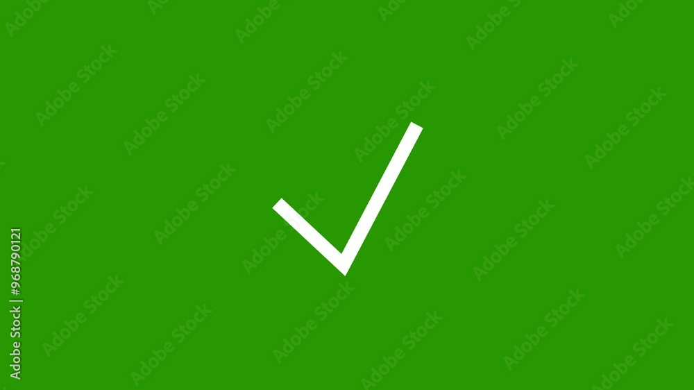 white check tick mark animated video design.Tick finishing confirm yes ...