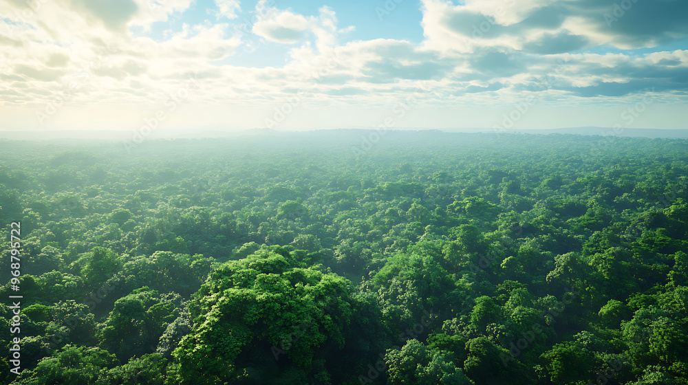 An aerial view of the Amazon rainforest, showcasing the vast diversity ...