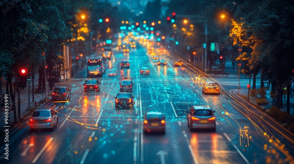 AI-powered smart city traffic lights optimizing flow in real-time ...