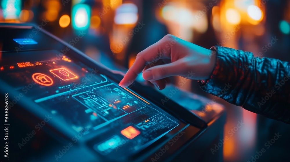 AI-powered smart wallets for secure digital payments: A person making a ...