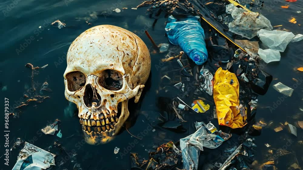 Disturbing discovery of a skull amidst plastic pollution in a refuse ...
