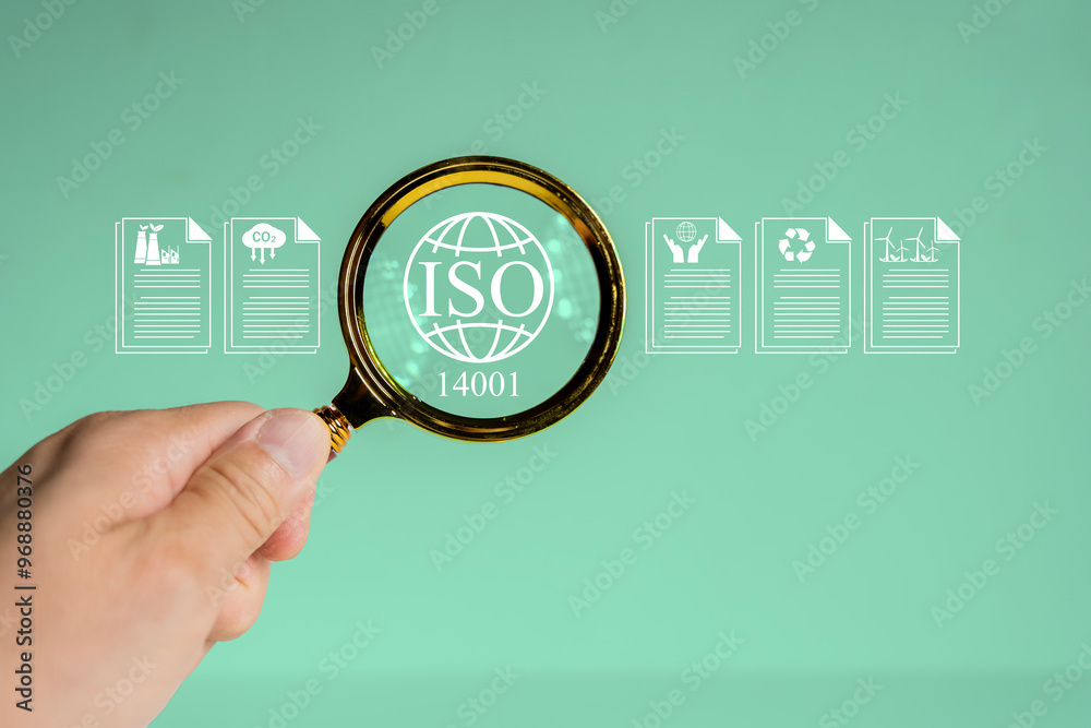 ISO 14001 concept. ISO standards quality control 14001 certified for ...