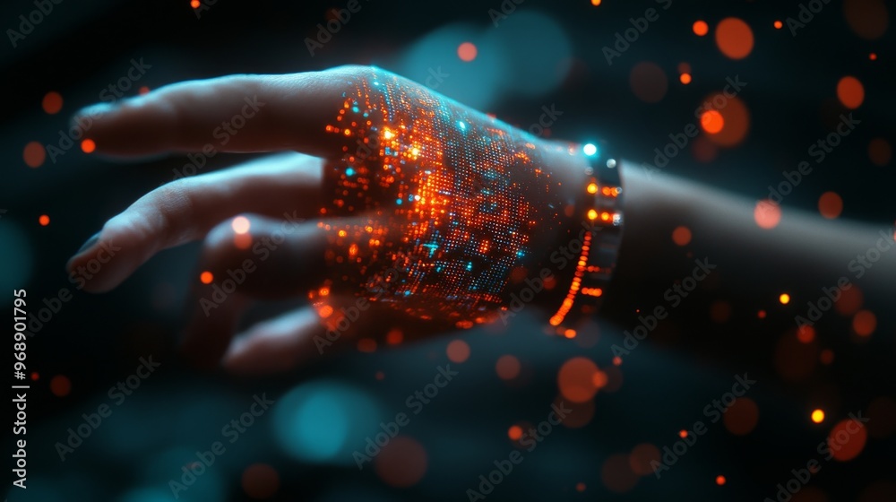 AI-powered wearable health scanners analyzing skin conditions ...